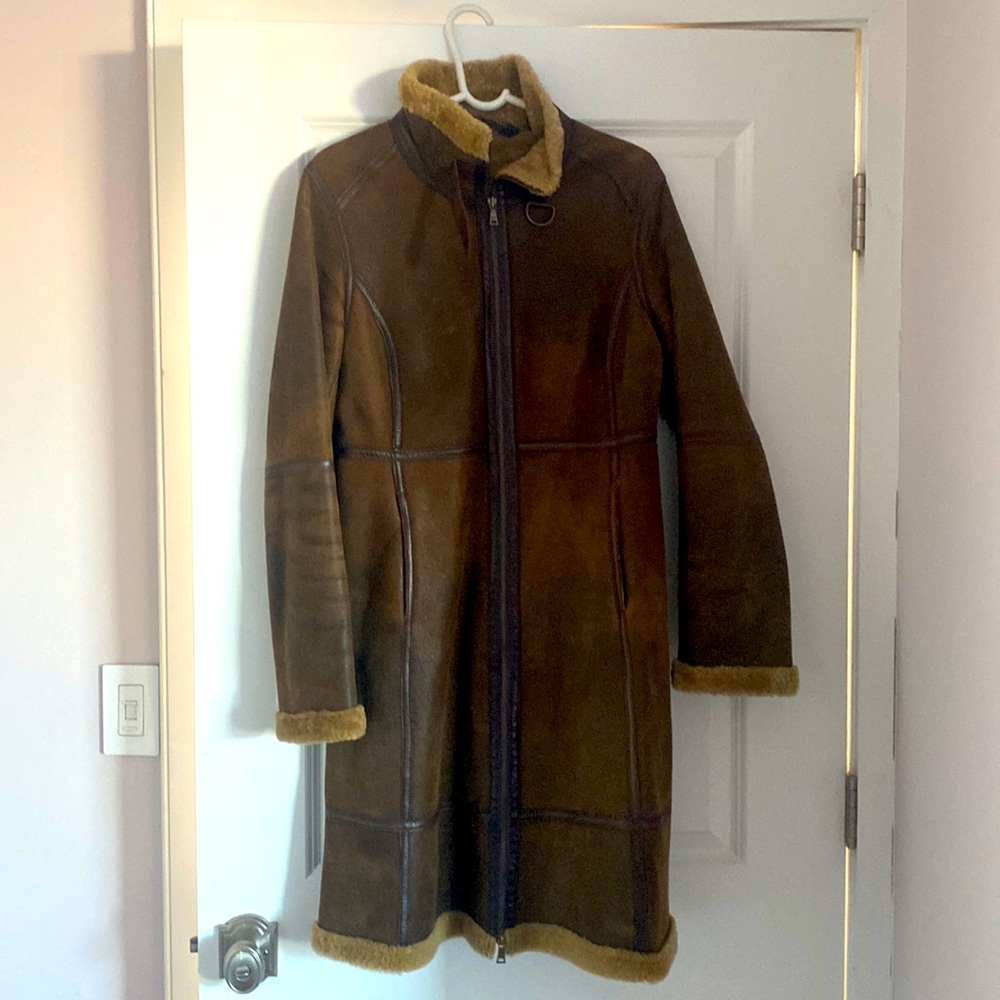Original Andrew Marc Brown Shearling Coat - Gem